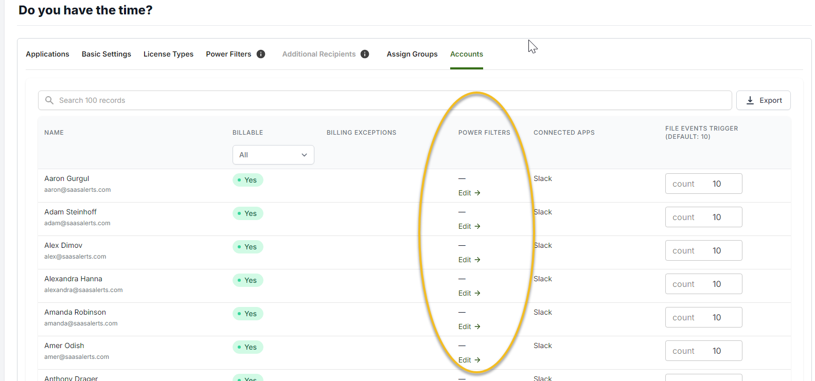 Power filters whitelisting logic and explanation