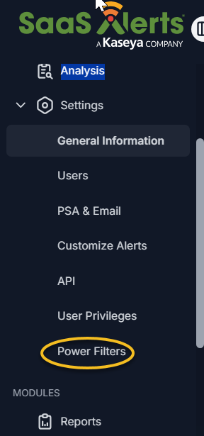 Power filters whitelisting logic and explanation