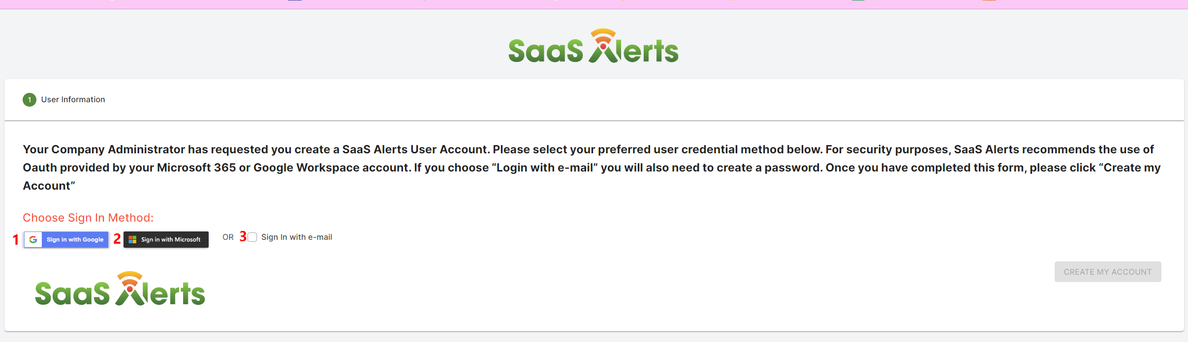 Changing an MSP User's authentication method