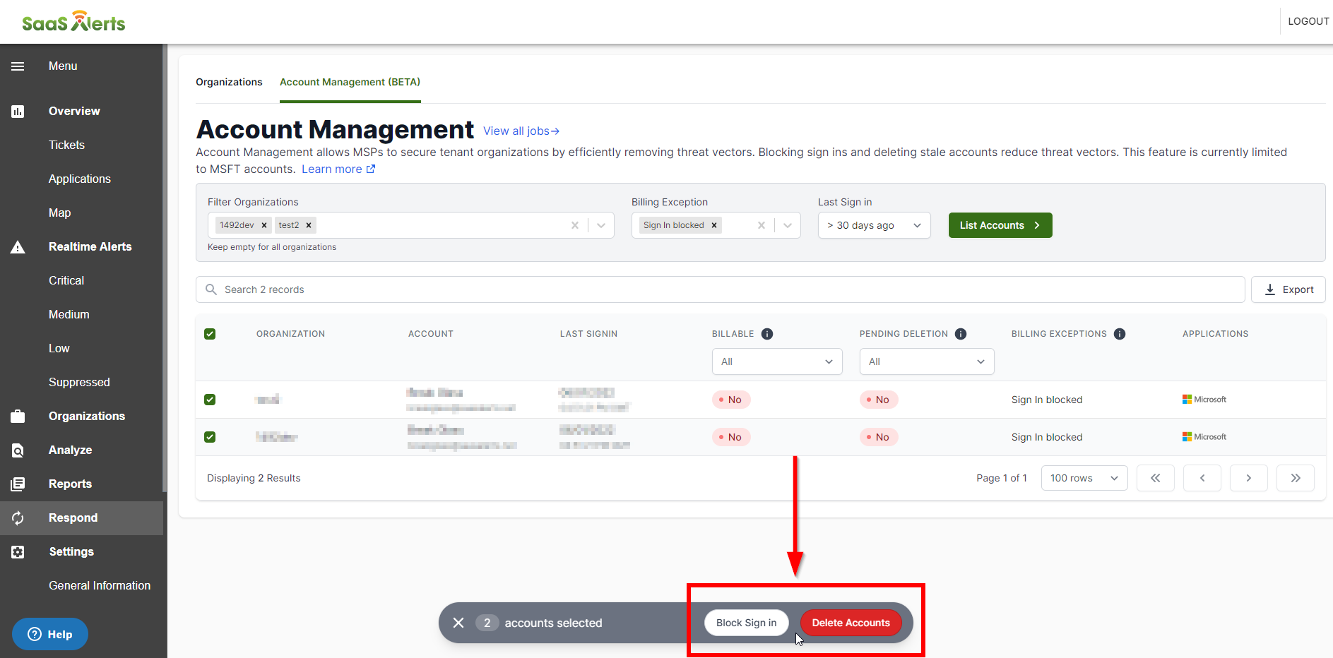Stale account cleanup process